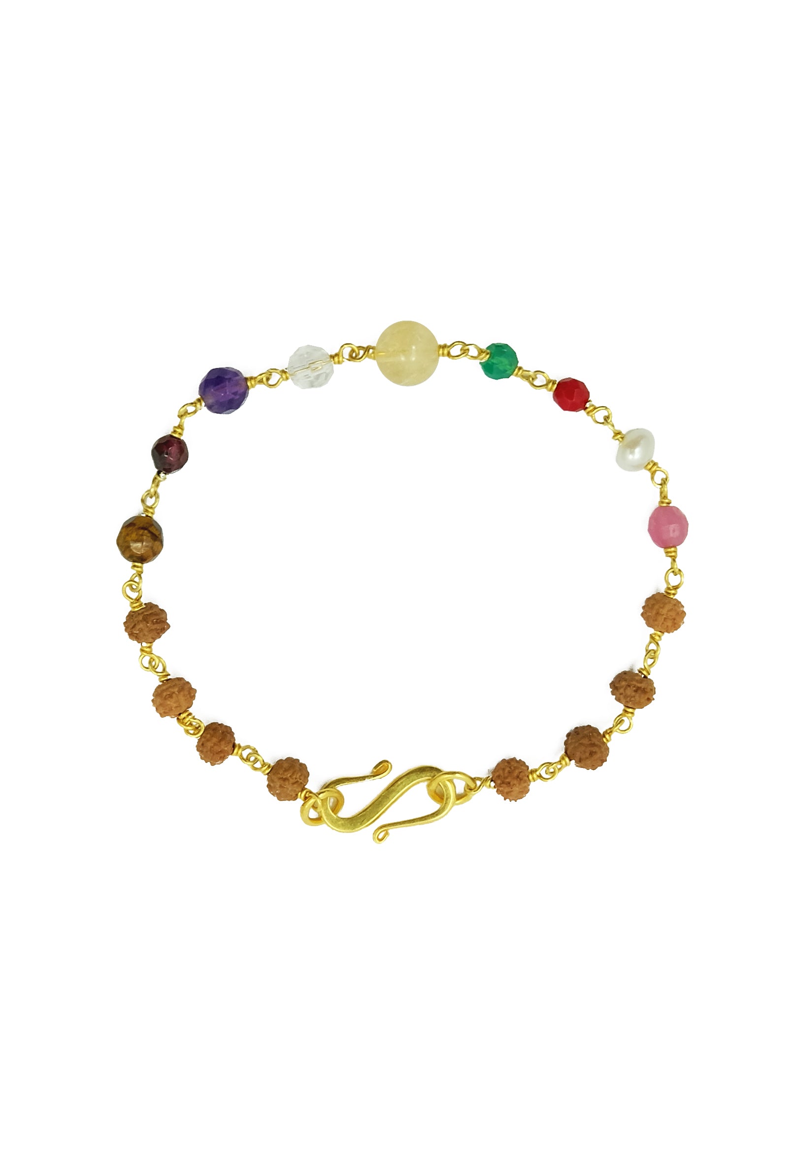 Nine Planet Wire Bracelet– Aum Rudraksha